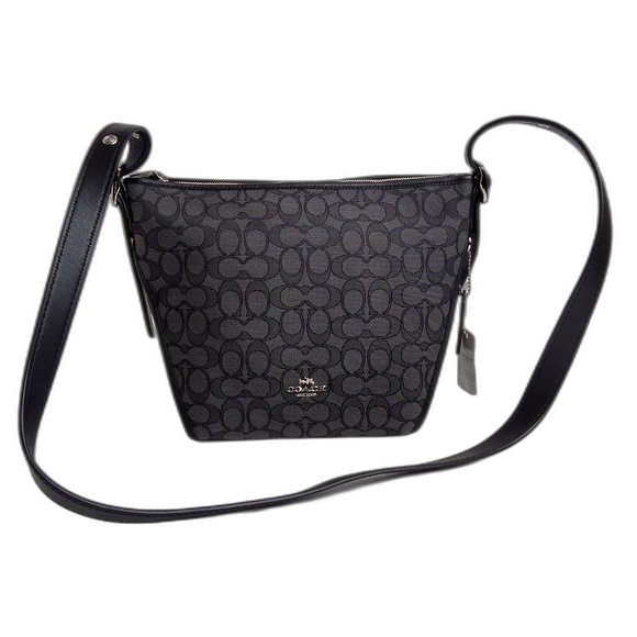 Coach | Bags | Coach Womens Small Dufflette In Signature Svblack Smoke ...